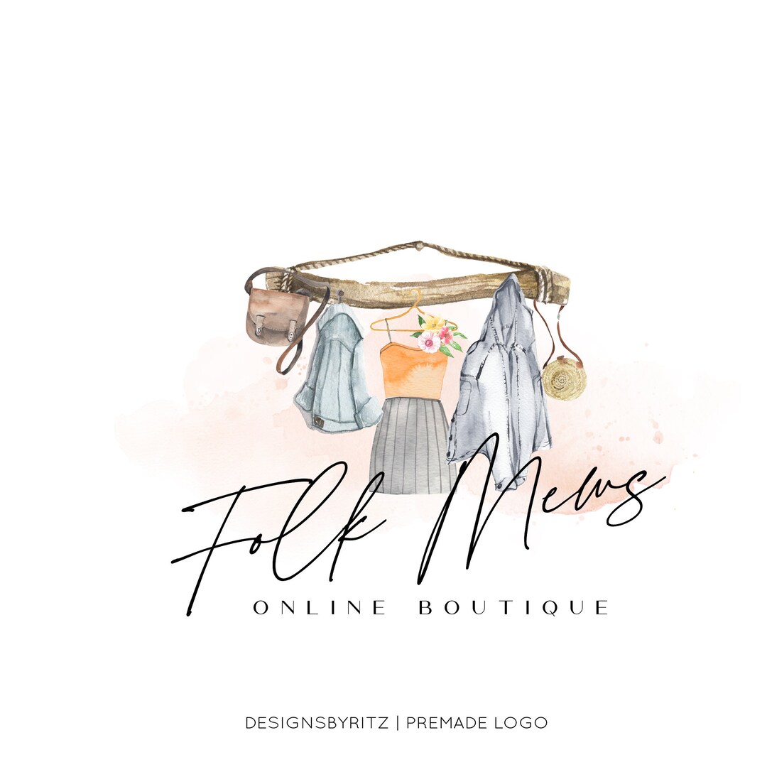 Rustic Boutique Logo, Business Logo, Premade Logo Design, Fashion Blog ...