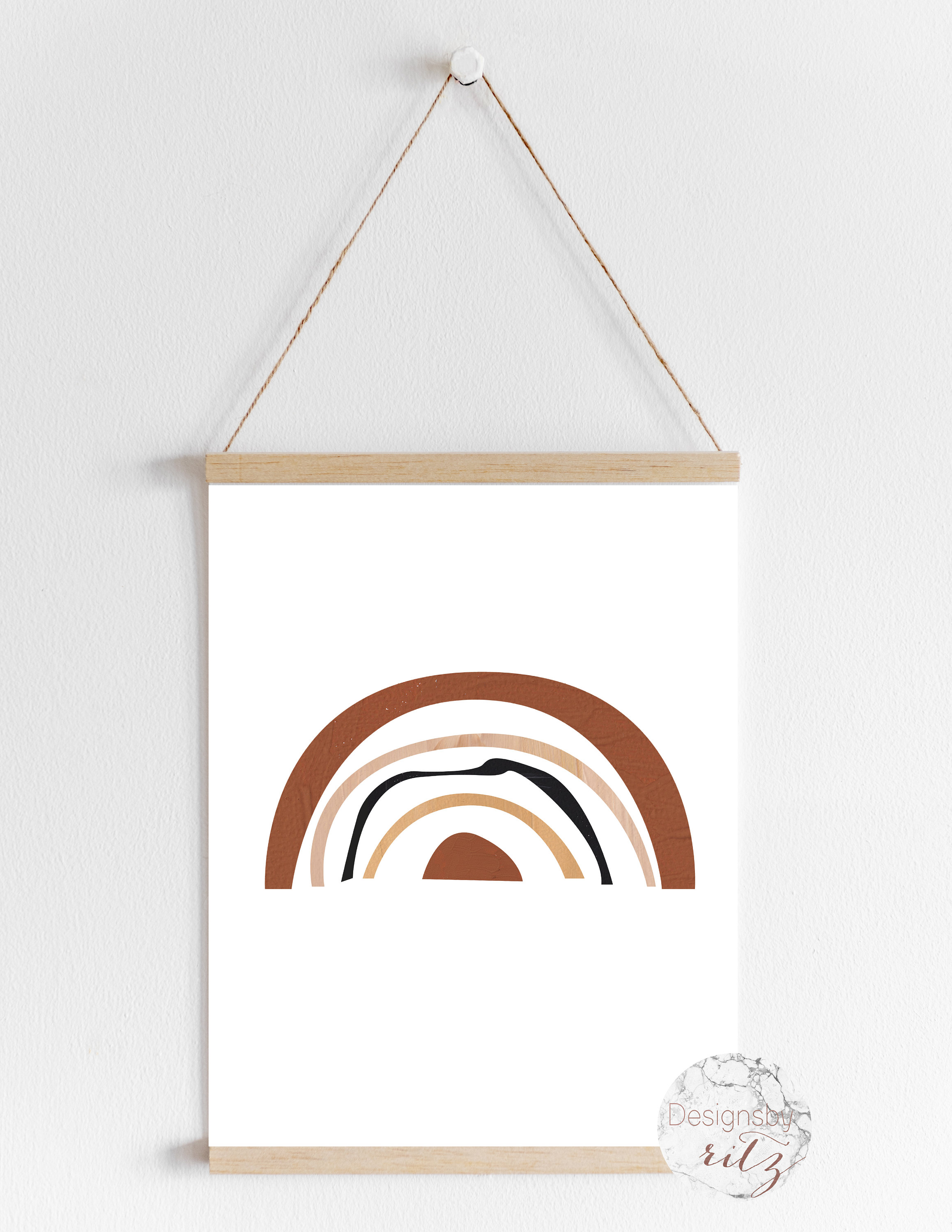 Boho Rainbow Printable Wall Art Rainbow Nursery Print | Etsy