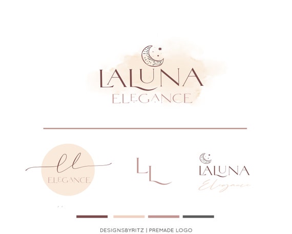 Signature Logo Design Moon Logo Photography Logo and | Etsy