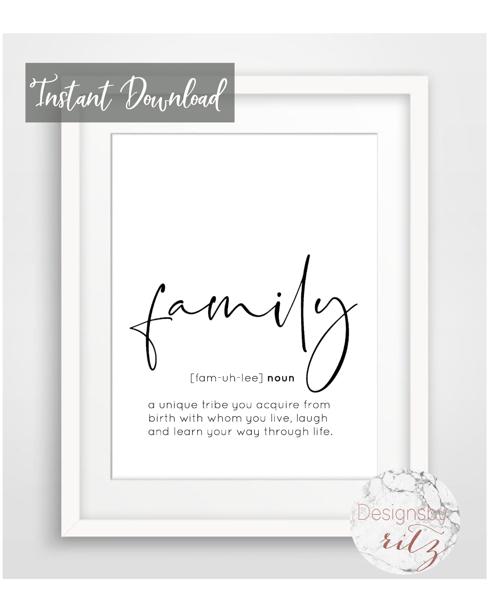 Family Definition Print Family Print Family Poster Family | Etsy