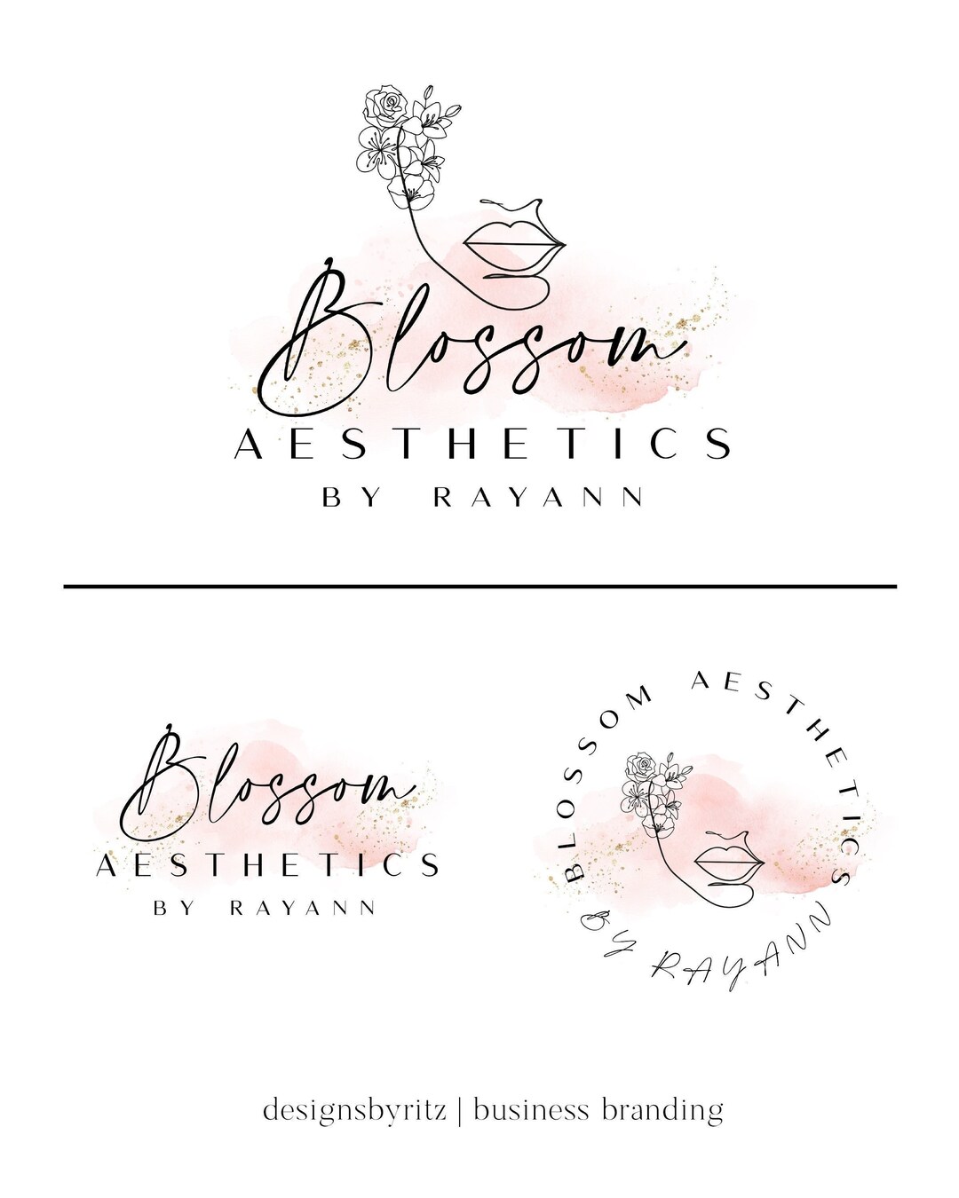 Beauty Logo Design, Aesthetics Logo, Floral Woman Logo, Line Art Logo ...