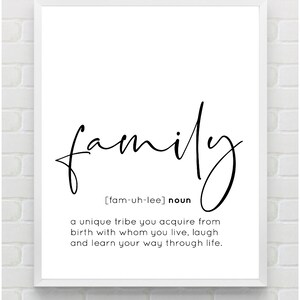 Family Definition Print, Family Print, Family Poster, Family Quote ...