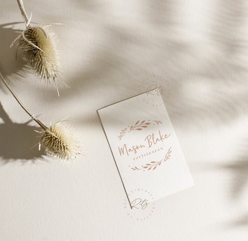 Premade Logo Design Floral Logo Design Watermark Logo Hand - Etsy