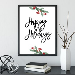 Christmas Printable, Holiday Sign, Christmas Decor, Red and Green ...