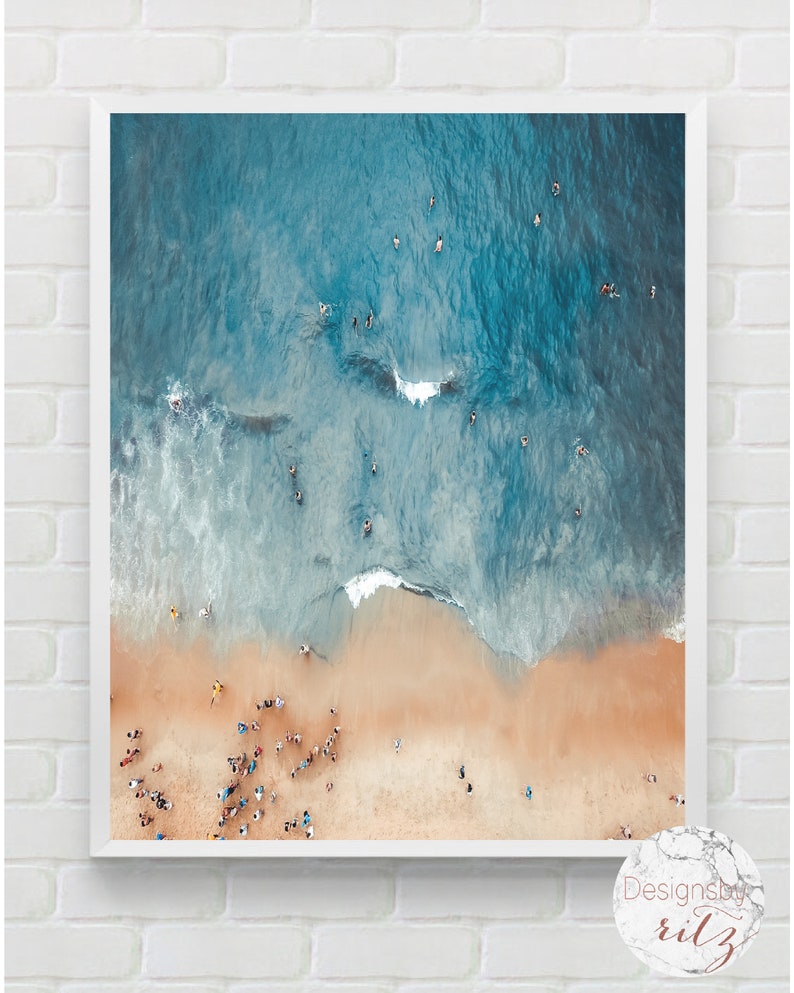Beach Print, Aerial Beach Print, Printable Wall Art, Coastal Wall Art ...