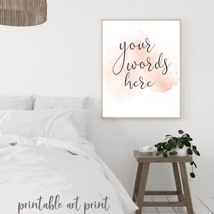 Custom Words Print, Printable Art, Home Office Art, Best Friend, Mother ...