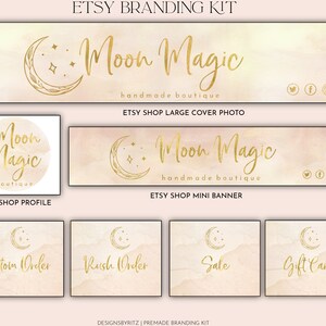 Moon Logo Design, Premade Logo Design, Logo Design Custom, Boho Logo ...