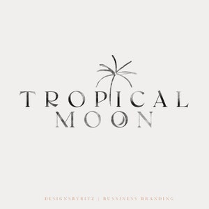 Premade Logo Design, Modern Boho Logo, Tropical Logo Design, Boutique ...