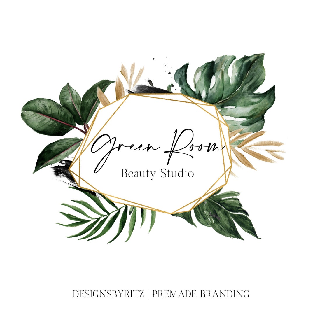 Botanical Logo Design, Premade Logo Design, Tropical Logo Branding Kit ...