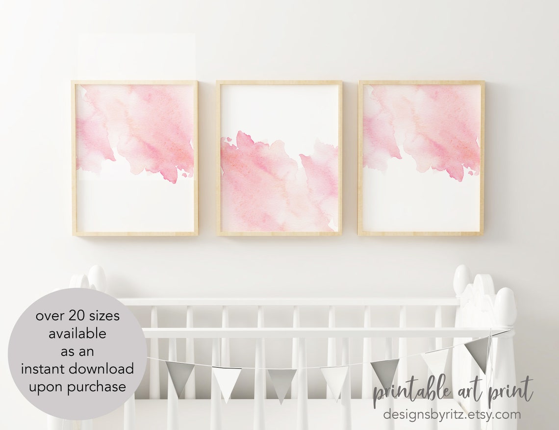 Abstract Wall Art Minimalist Print Pink Blush Wall Art | Etsy