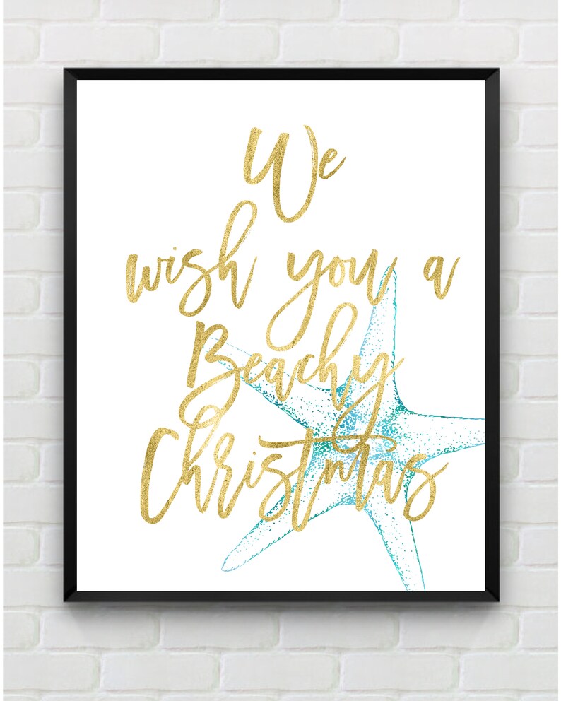Tropical Christmas Printable, Tropical Christmas Art, Christmas Digital ...