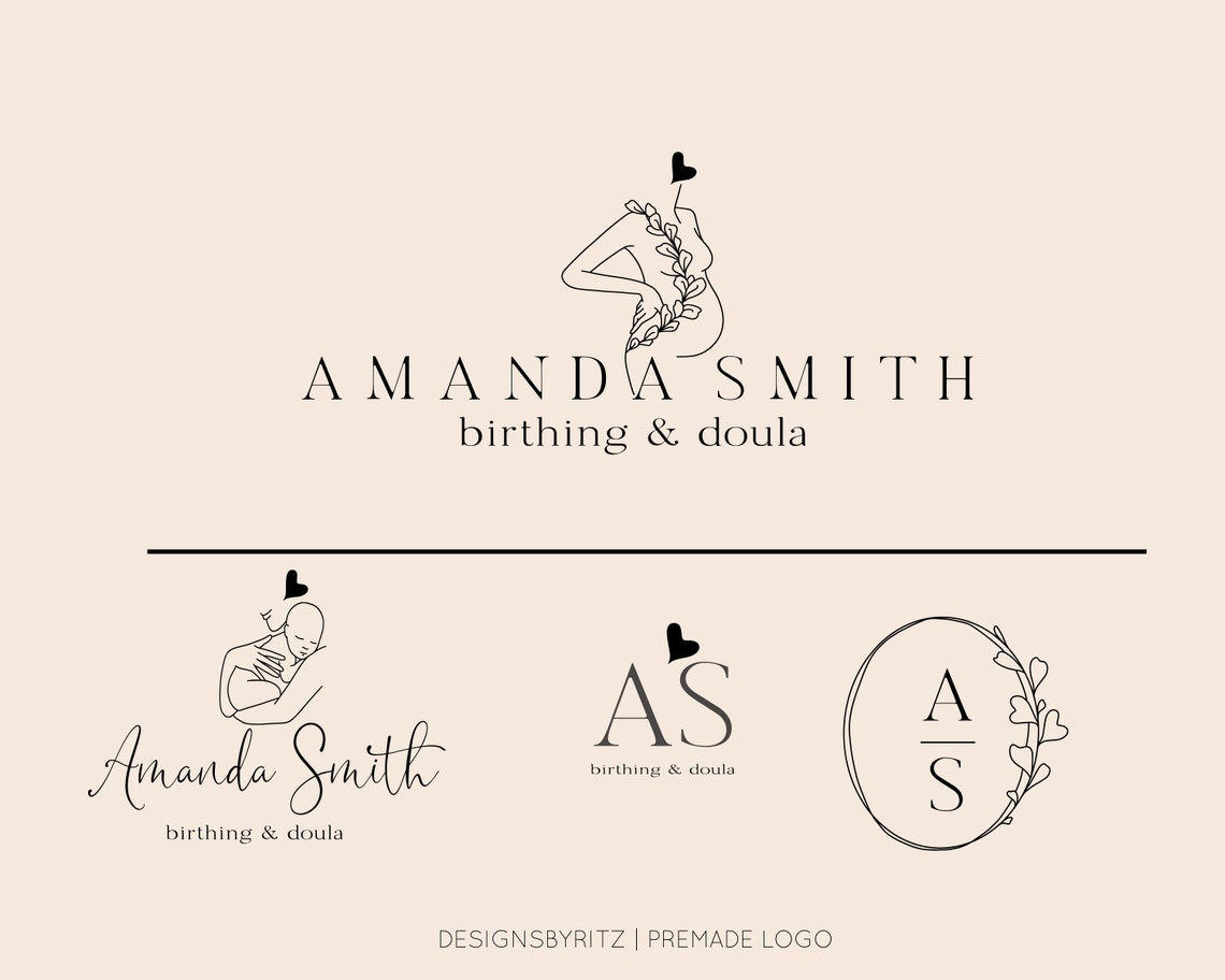 Doula Logo Design Birthing Logo Signature Logo Wellness - Etsy UK