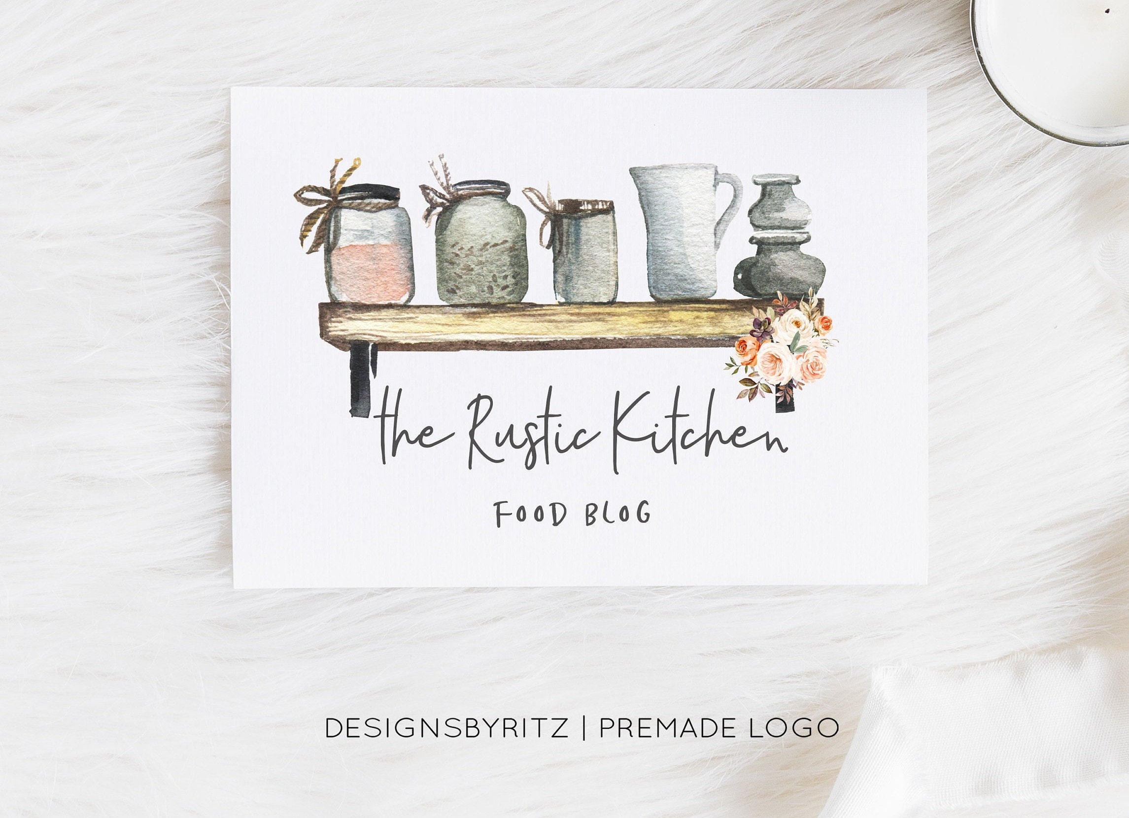 Rustic Logo and Branding Premade Logo Design Kitchen Cafe | Etsy UK
