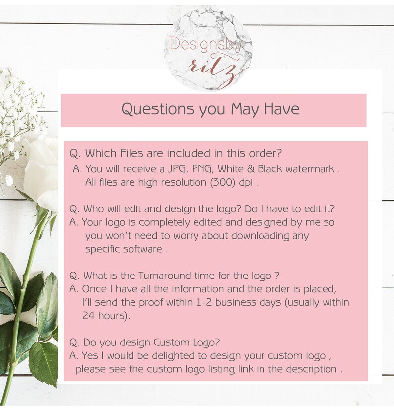 Premade Logo Design Photography Logo Watermark Rustic - Etsy