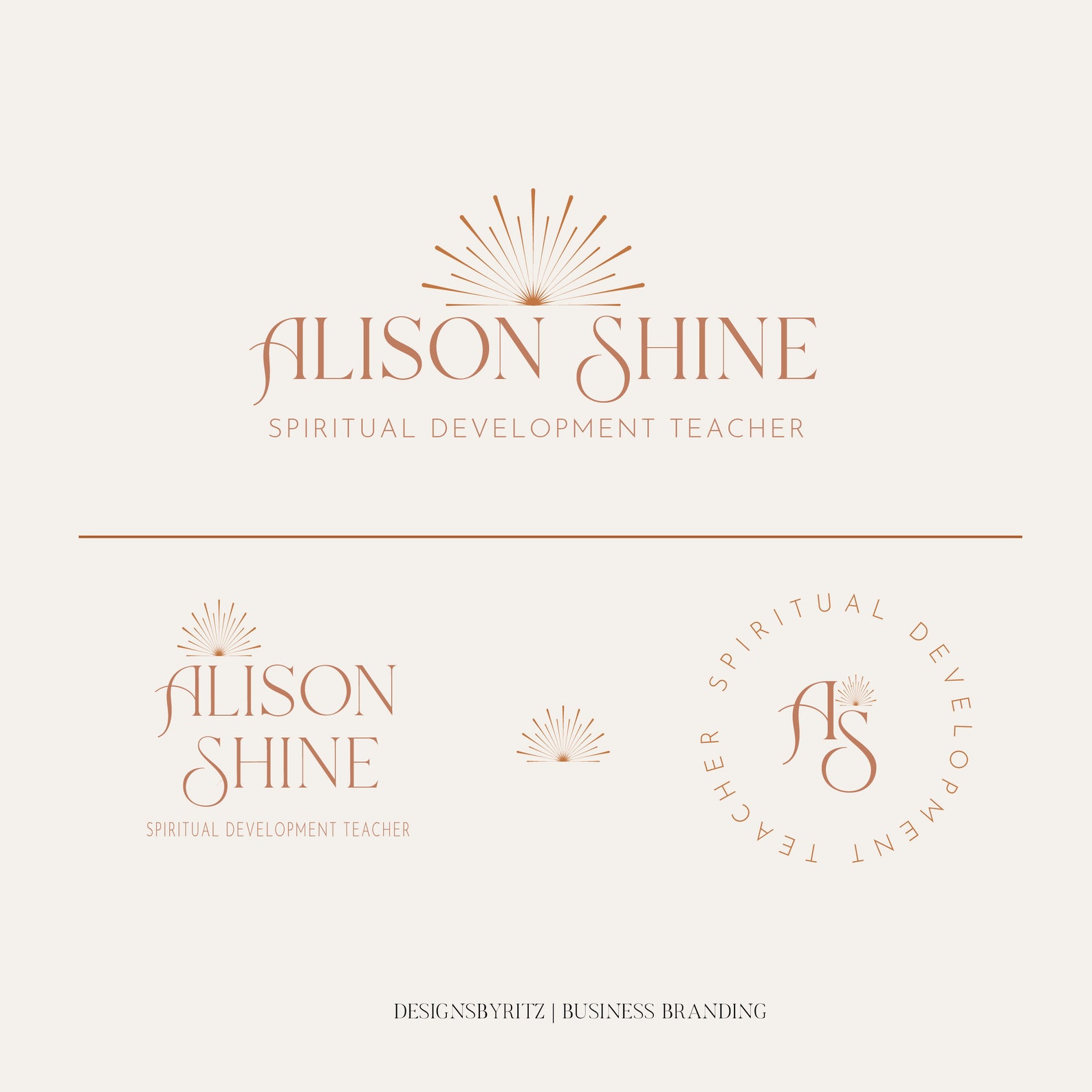 Sun Logo Design Boho Logo Branding Kit Business Boutique - Etsy