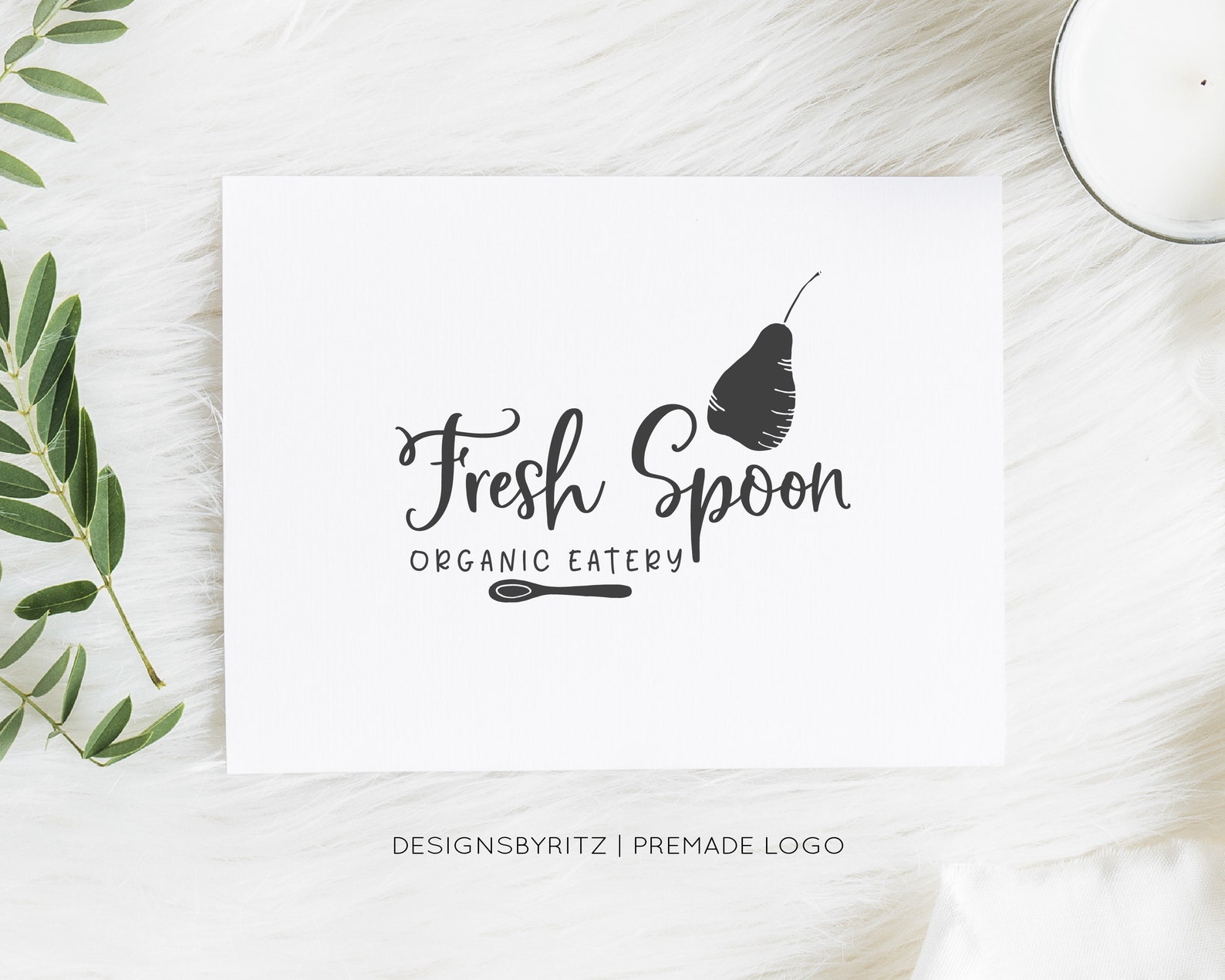 Premade Cafe Logo Design Business Branding Watermark Logo | Etsy