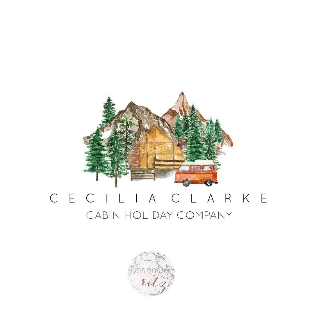 Travel Logo - Premade Logo Design - Woodland Logo - Cabin Holiday Logo ...