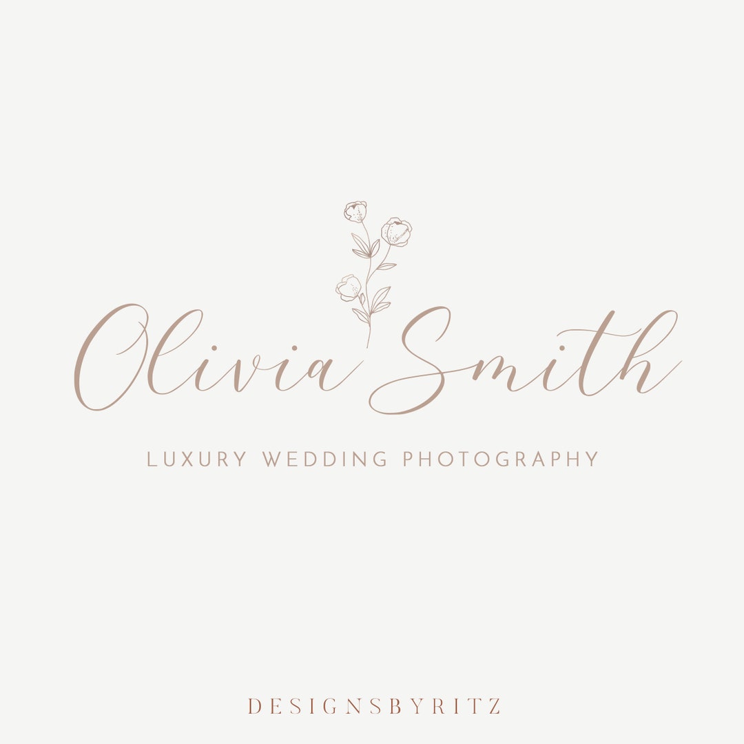 Feminine Brand Design, Floral Logo Design, Botanical Logo and Watermark ...