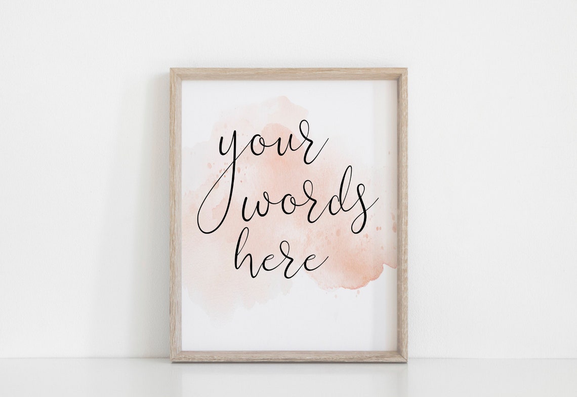 Custom Words Print Printable Art Home Office Art Best | Etsy