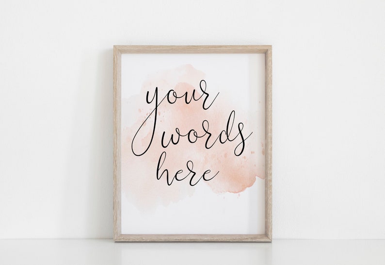 Custom Words Print Printable Art Home Office Art Best | Etsy