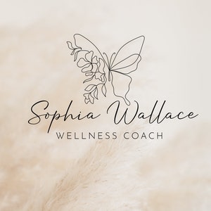 Wellness Coach Logo Design, Butterfly Logo and Branding, Beauty Logo ...