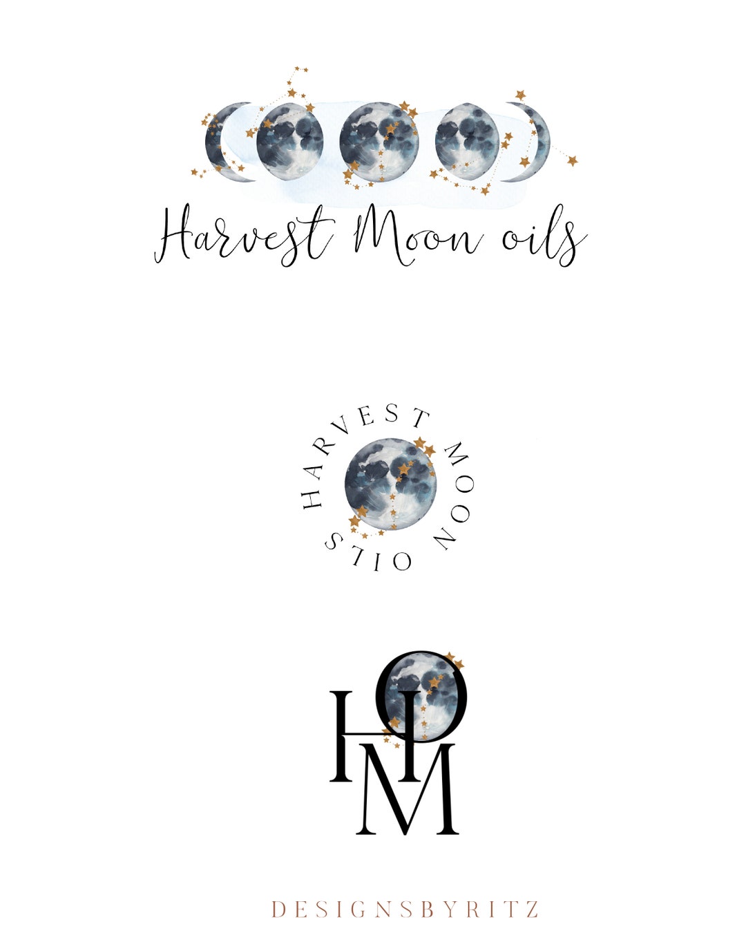 Moon Logo Design, Wellness Branding Logo, Premade Logo, Celestial Logo ...