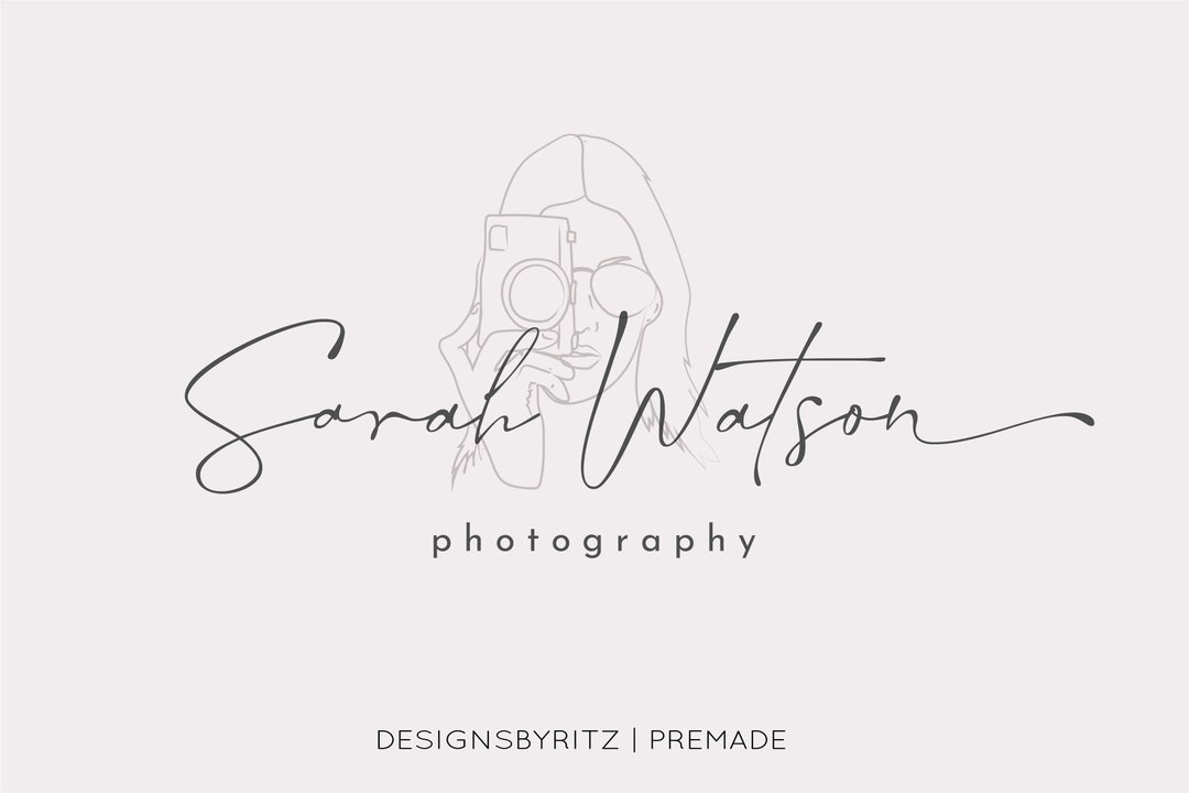 Watermark Logo, Photography Logo, Girl With Camera Logo, Modern Logo ...