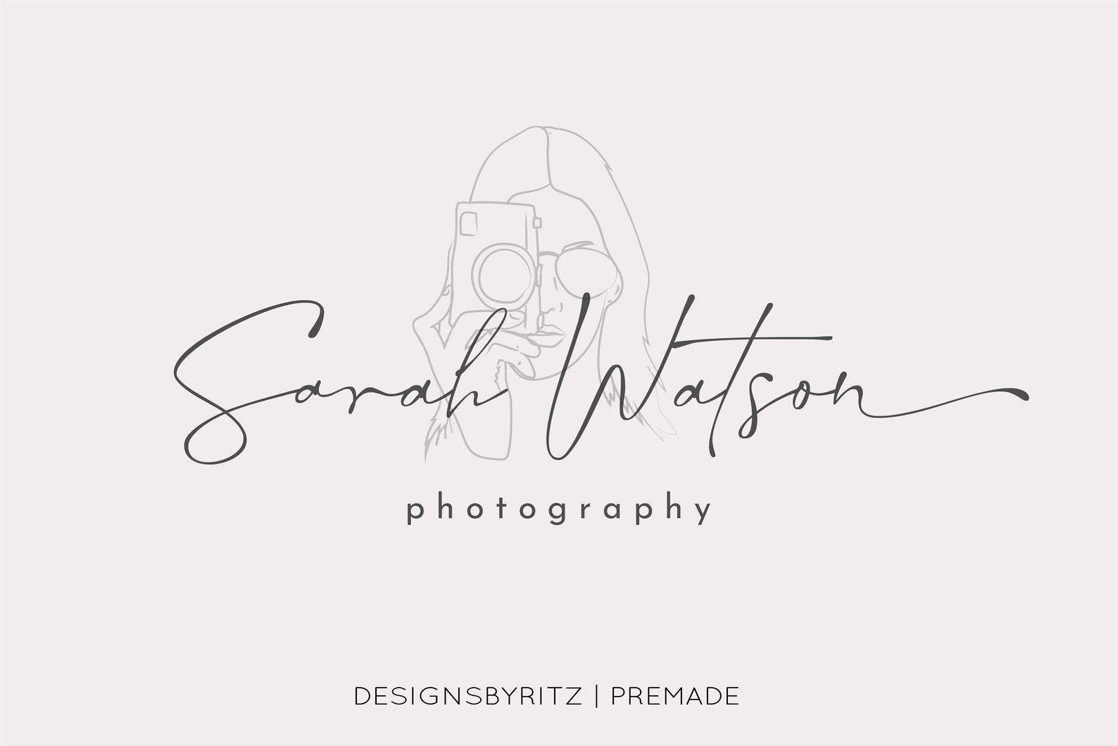 Watermark Logo Photography Logo Girl With Camera Logo - Etsy UK