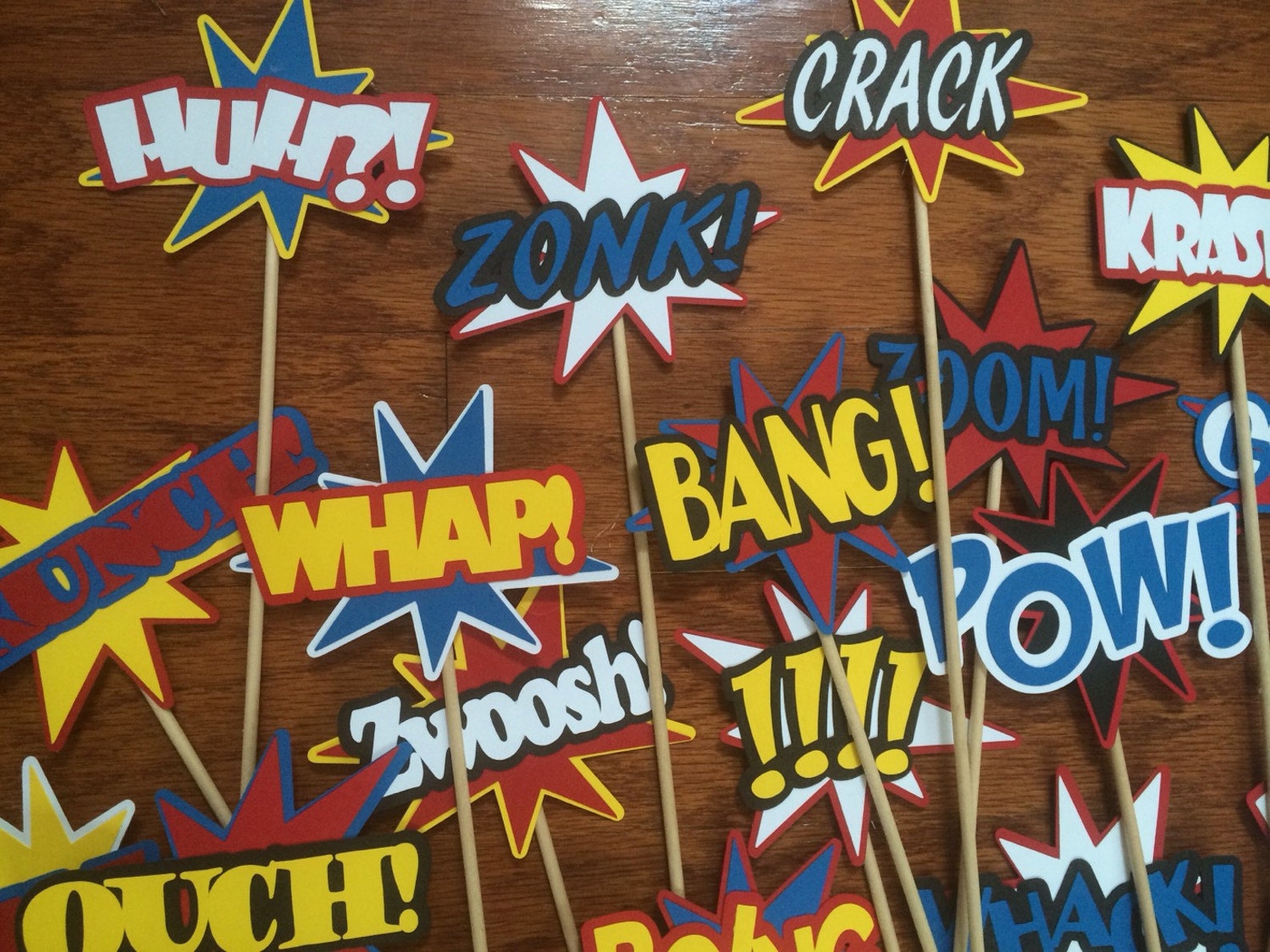 Set of 25 pop Words Photobooth Props so Much Fun | Etsy