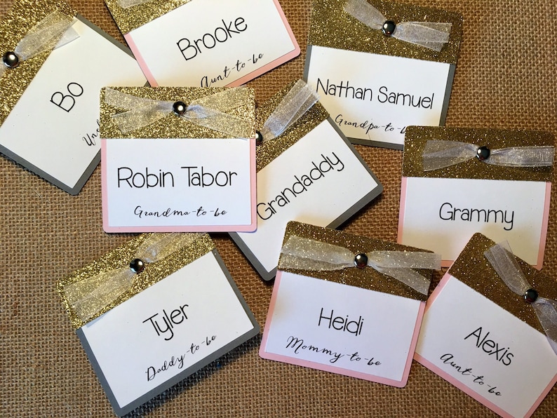 Cute name tags Heavy cardstock and printed/assembled for your | Etsy