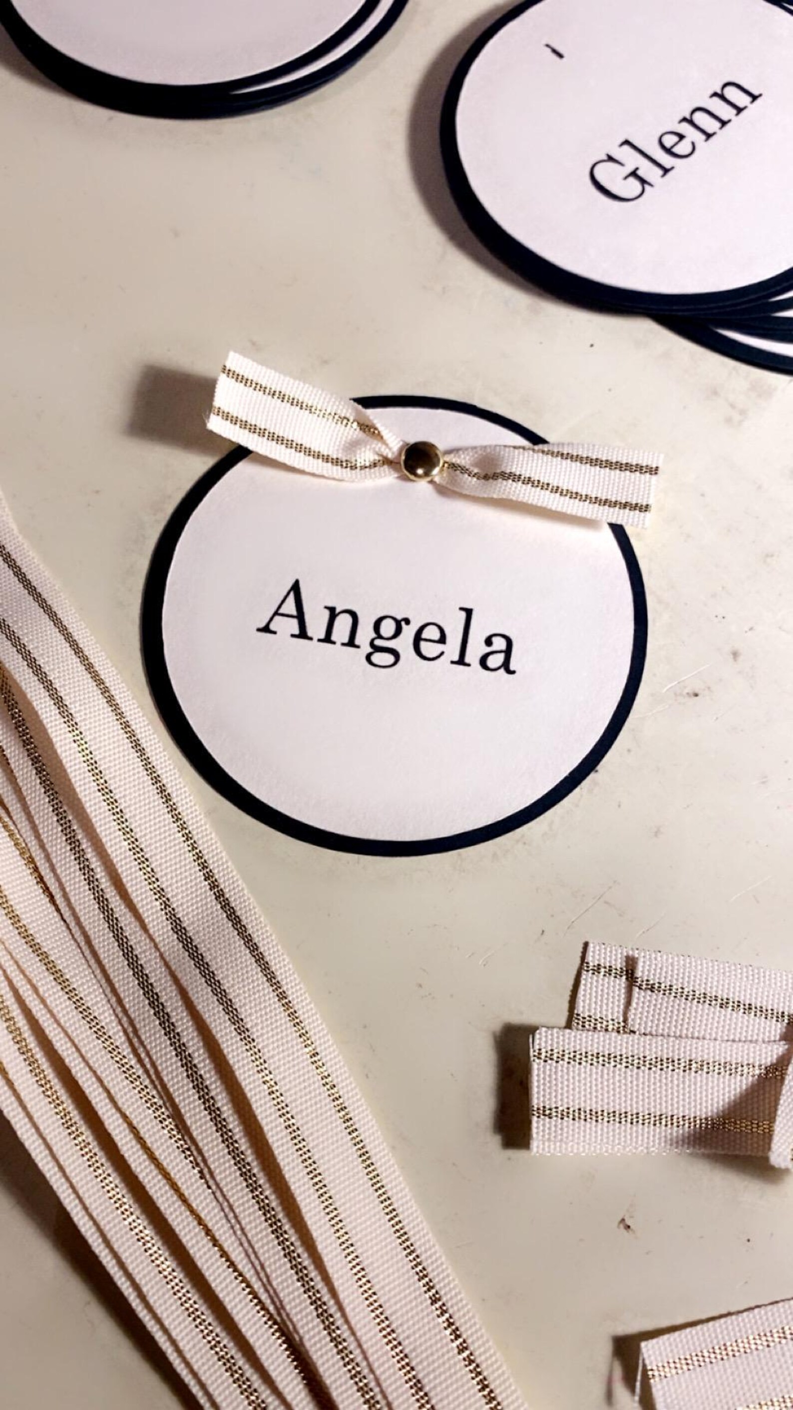 Cute Circle Name Tags! Heavy Cardstock and Printed/assembled for Your ...