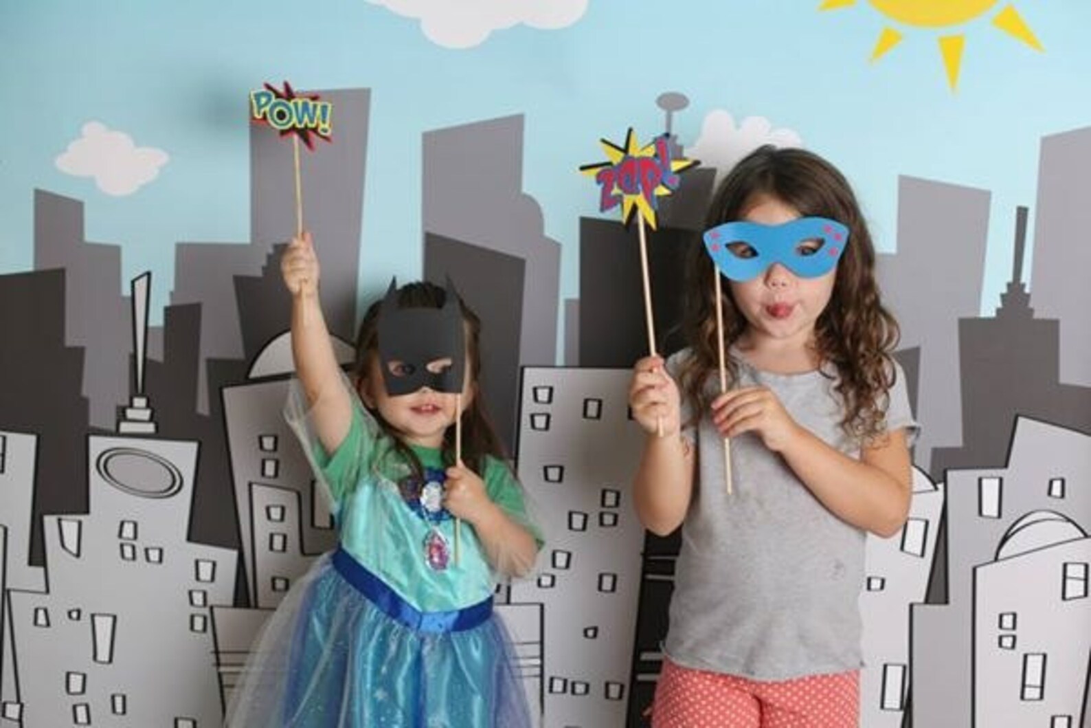 Superhero Photobooth Props Set of 18 Different Props Super Fun for Your ...