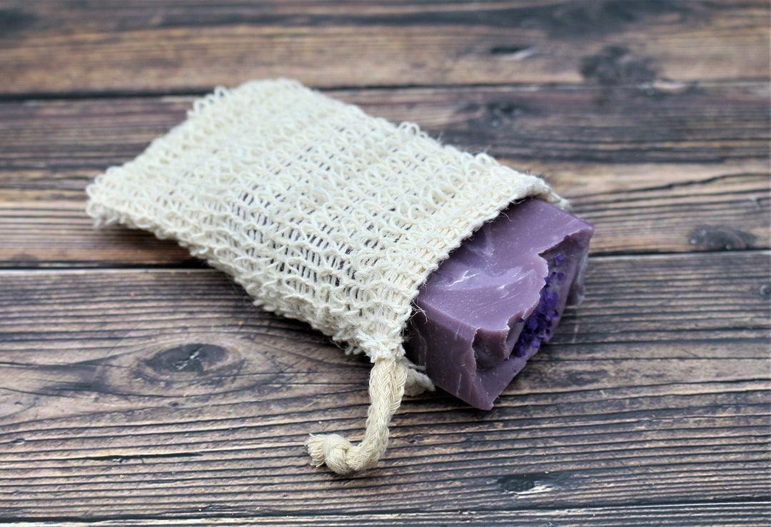 MEDIUM Natural Sisal Soap Pouch, Exfoliating Soap Sack, Made With ...