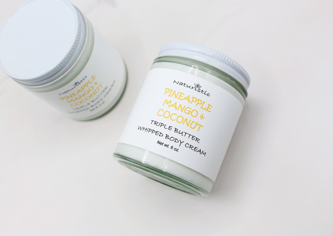 Pineapple Mango Coconut Triple Butter Whipped Body Cream, Mango, Shea ...