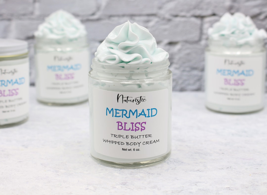 MERMAID BLISS Triple Butter Whipped Body Cream, Mango, Shea, Kokum ...