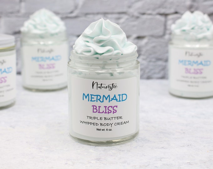 MERMAID BLISS Triple Butter Whipped Body Cream, Mango, Shea, Kokum ...