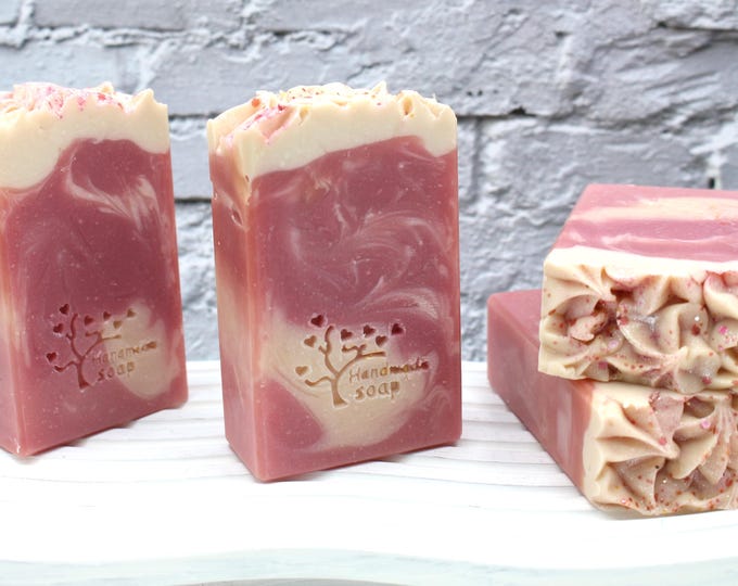 TIGER ORCHID & ISLAND Cherry Handmade Soap Bar, Triple Butter Soap With ...