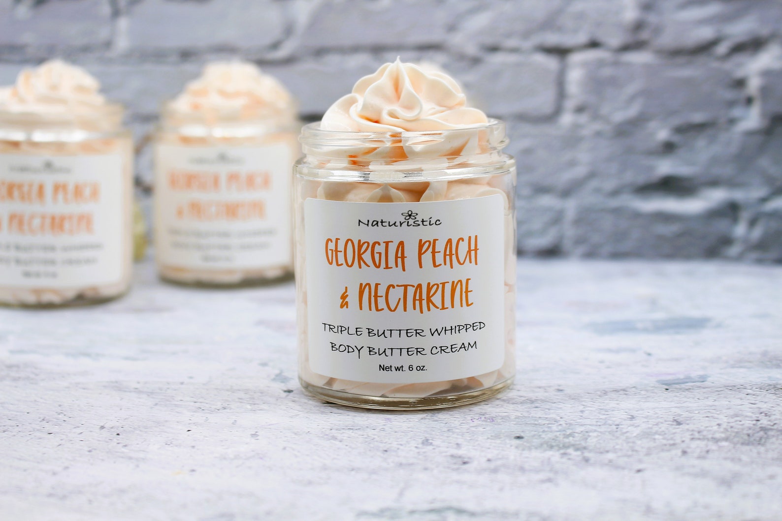 GEORGIA PEACH & NECTARINE Triple Butter Whipped Body Cream, Mango, Shea ...