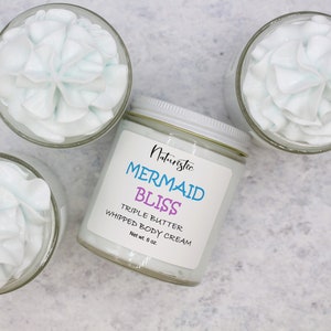 MERMAID BLISS Triple Butter Whipped Body Cream, Mango, Shea, Kokum ...