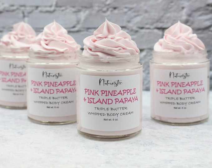 Pink Pineapple & Island Papaya Triple Butter Whipped Body Cream, Mango ...