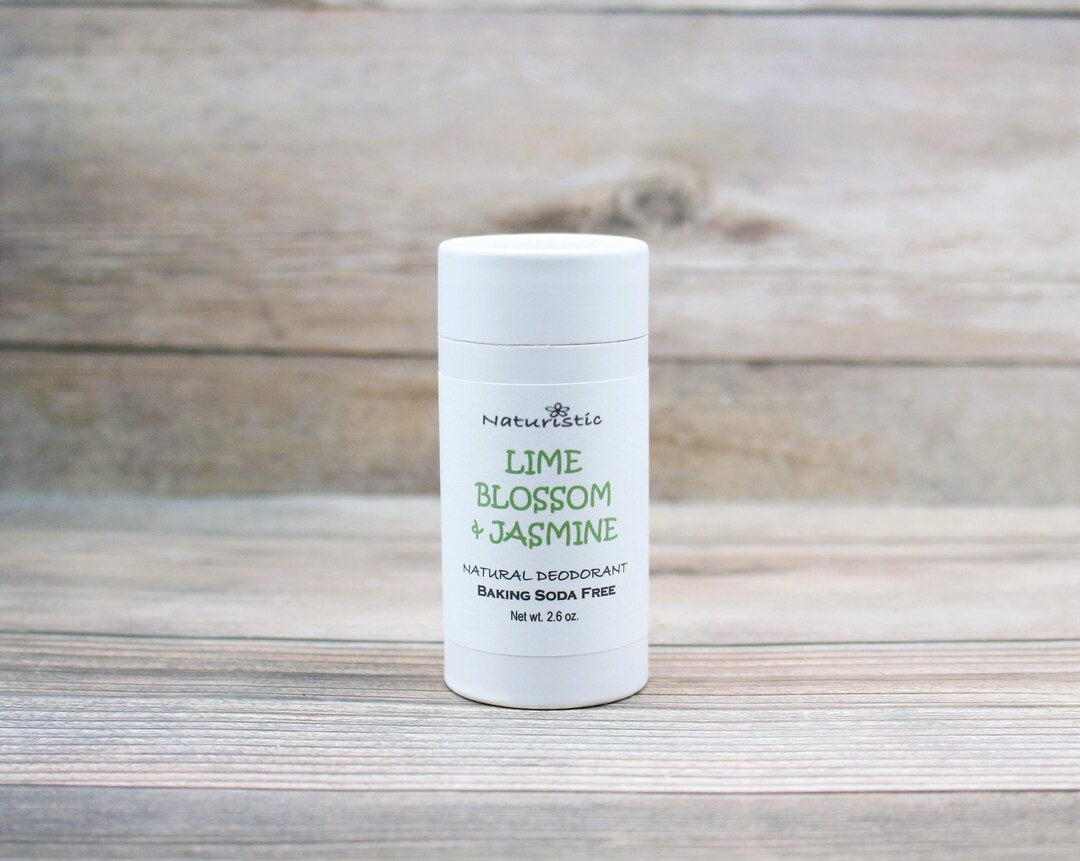 LIME BLOSSOM & JASMINE Natural Deodorant, Baking Soda Free, Magnesium ...