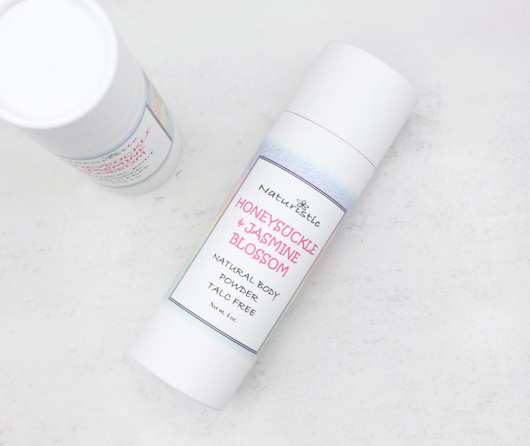 Honeysuckle & Jasmine Blossom BODY POWDER, Talc Free, Deodorant Body ...