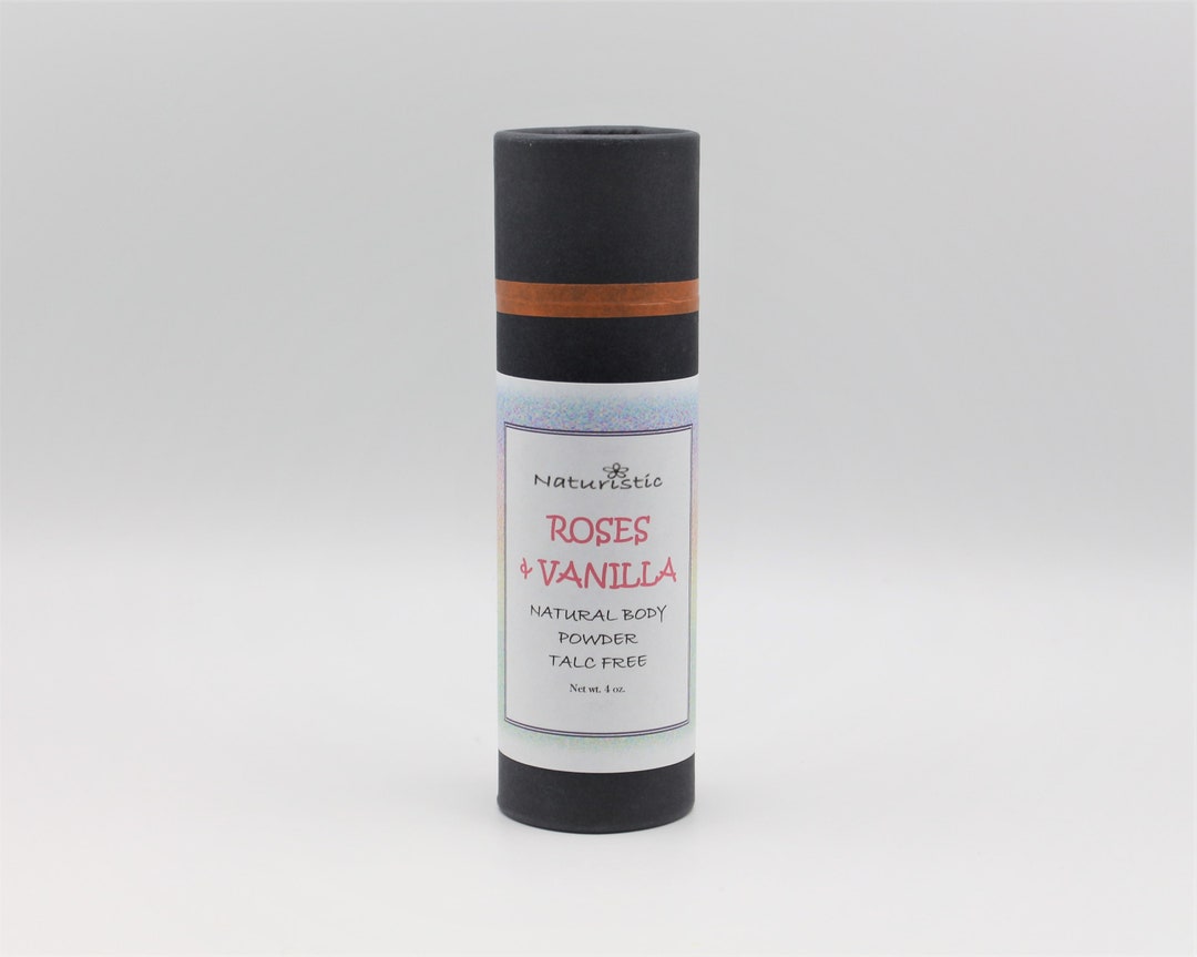 Roses & Vanilla BODY POWDER, Talc Free, Deodorant Body Powder, Eco ...