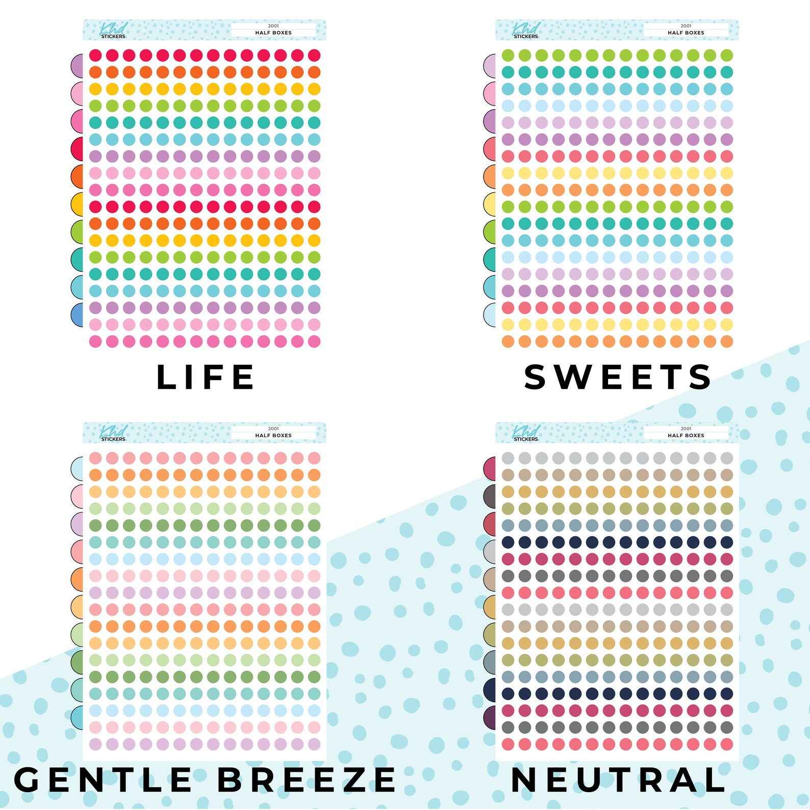 TRANSPARENT Dot Stickers, Clear Planner Stickers, Small, Planner ...