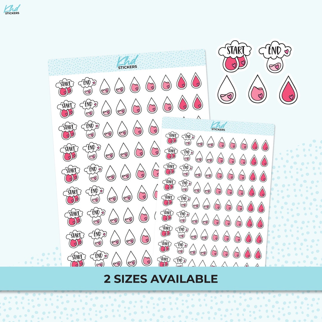 Period Care Stickers, Planner Stickers, Removable - Etsy