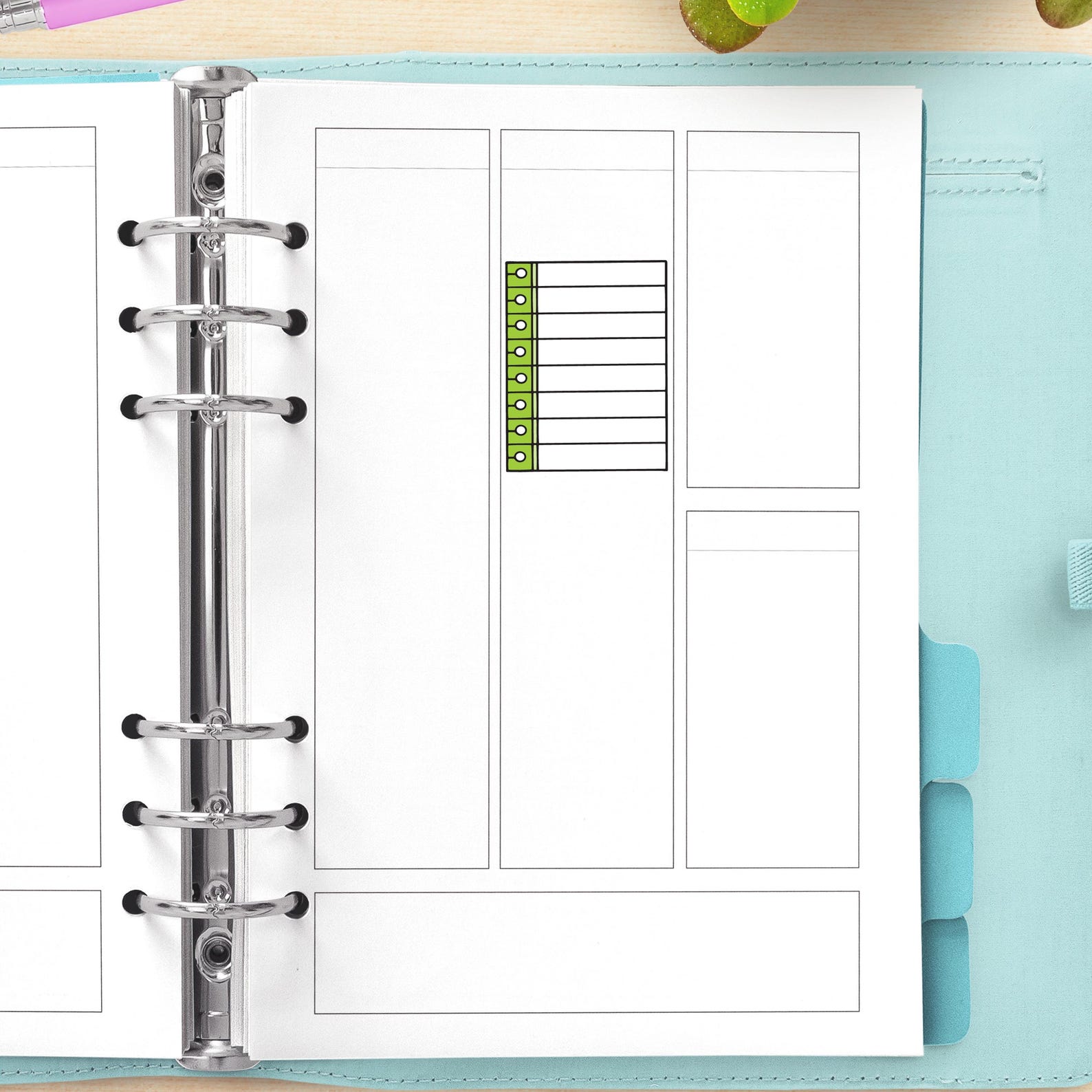 Notebook Style Functional Boxes, Planner Stickers, Removable - Etsy