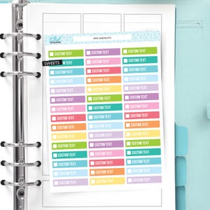 Design Your Own, Check Box Labels, Customised & Personalised Planner ...