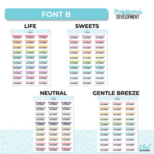 Professional Development Script Stickers, Planner Stickers, Two Sizes ...