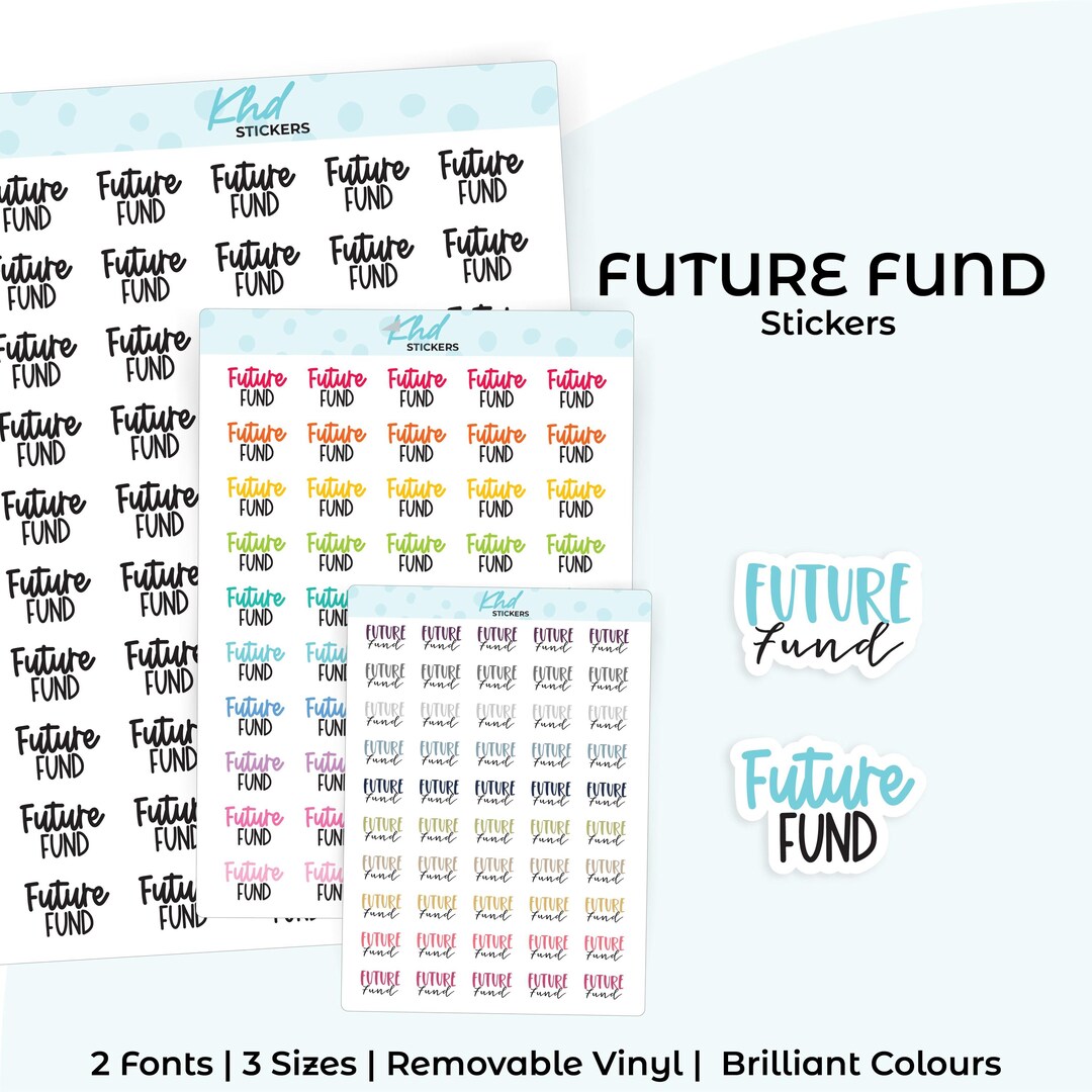 Future Fund Planner Stickers, 3 Sizes, Removable - Etsy