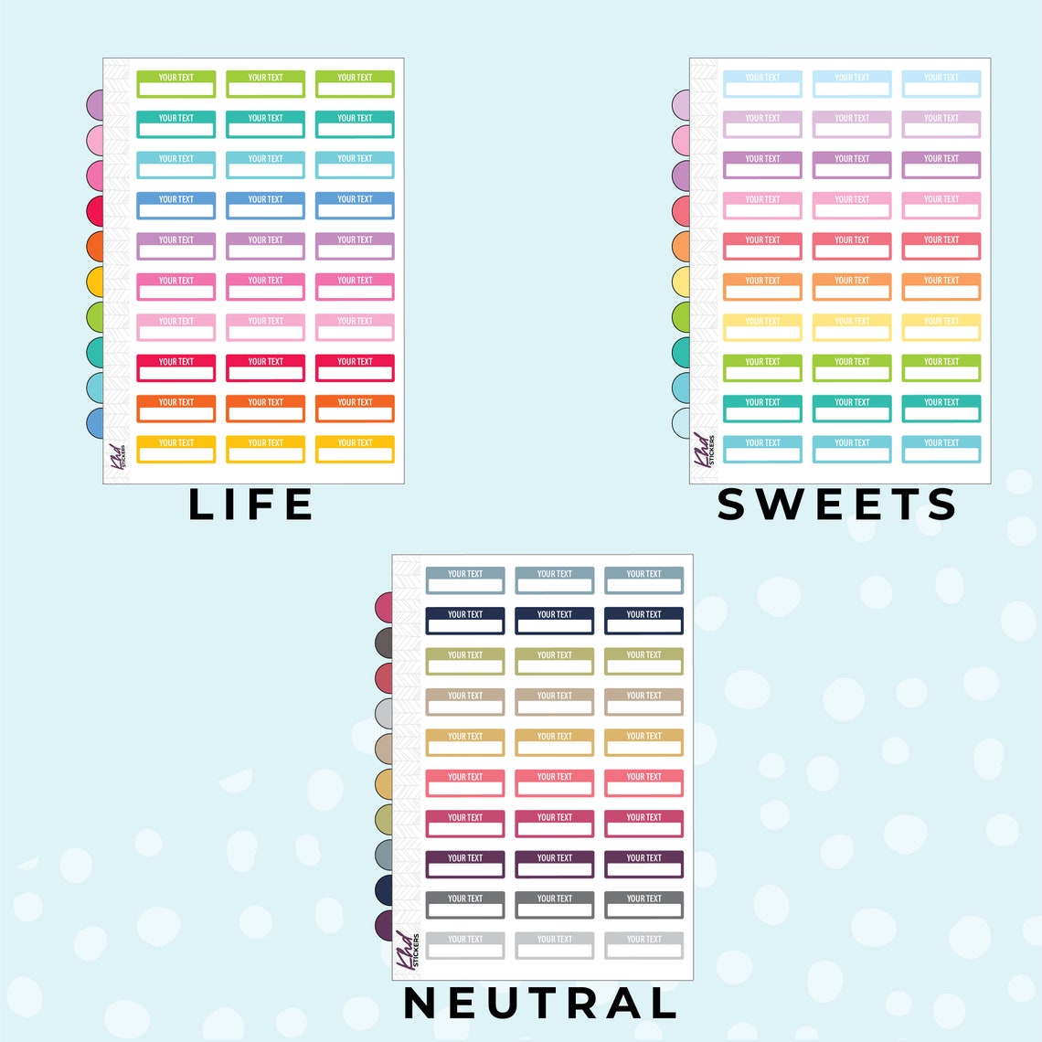 Design Your Own Information Boxes Quarter Boxes Planner - Etsy